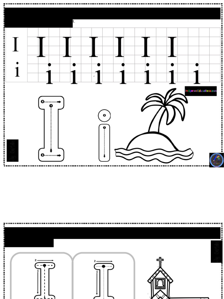 Preschool Notebook Vowels Letter I | PDF
