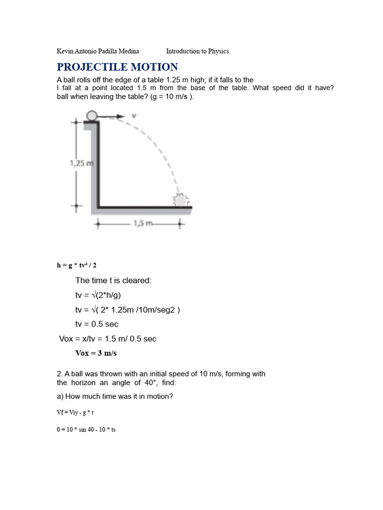 ACTIVITY 6 - Projectile Motion | PDF