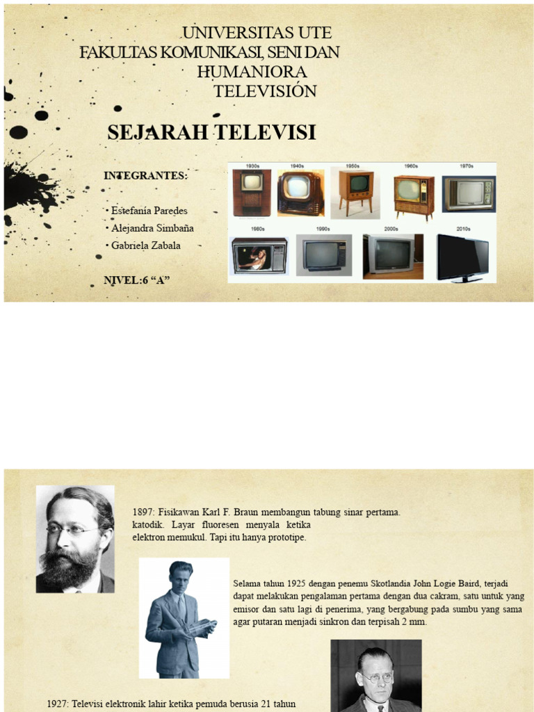Sejarah Perkembangan Televisi Dunia | PDF