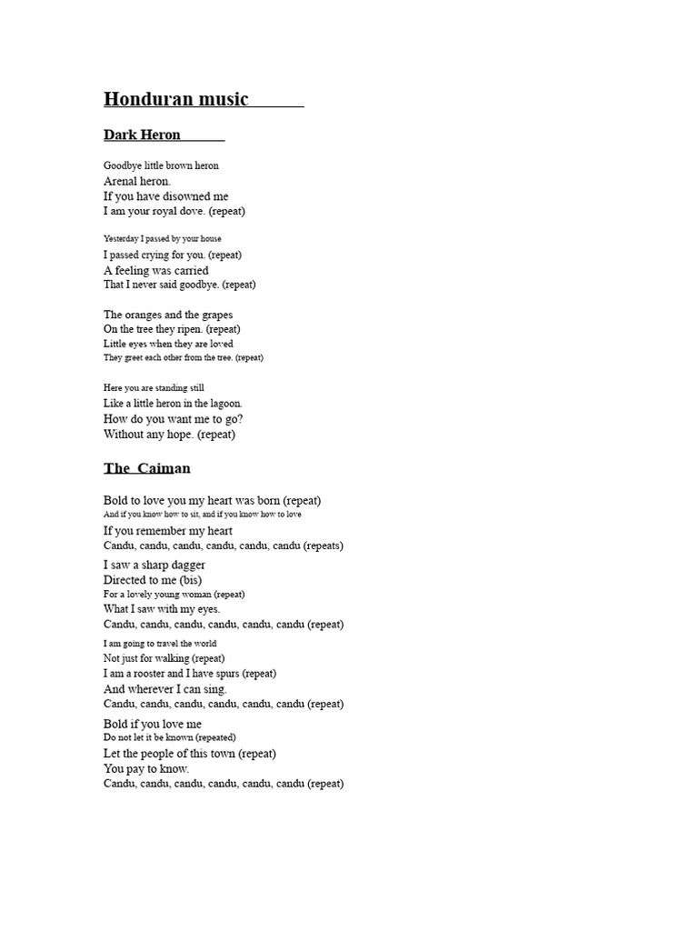 Honduran Music | PDF | Honduras