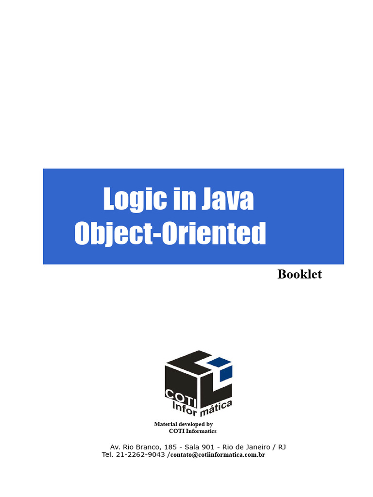 Handbook - Logic in Java | PDF | Class (Computer Programming ...