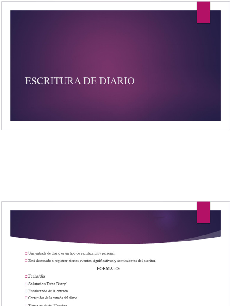 Escritura de Diario | PDF
