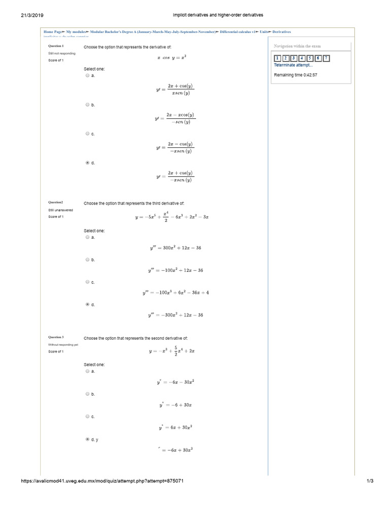 Implicit Derivatives and Higher Order Derivatives - 2 | PDF ...