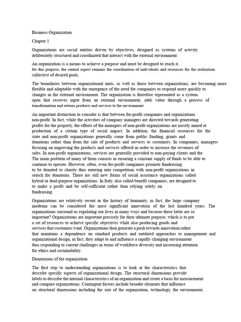 Understanding Business Organizations | PDF | Nonprofit Organization ...