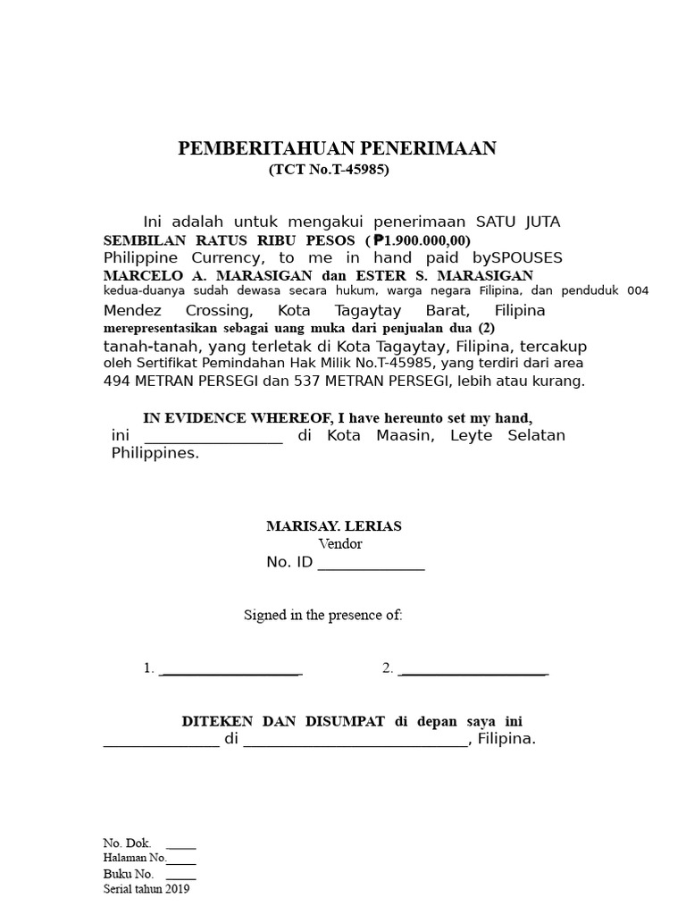 Tanda Terima | PDF