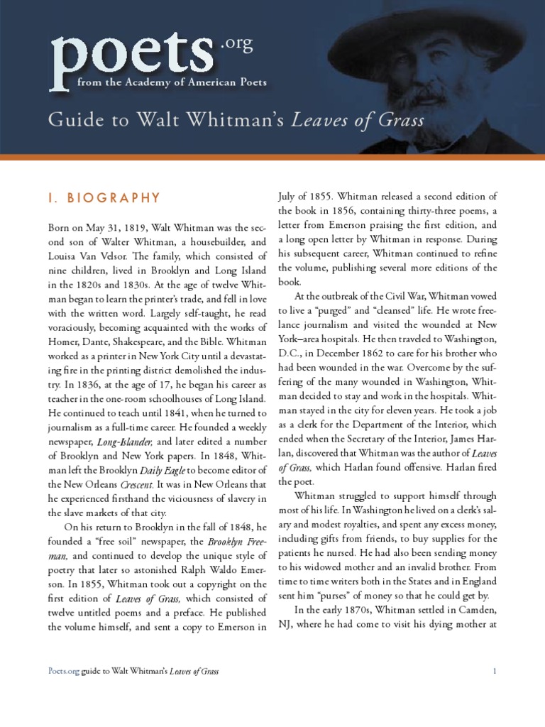 Whitman's Leaves of Grass | PDF