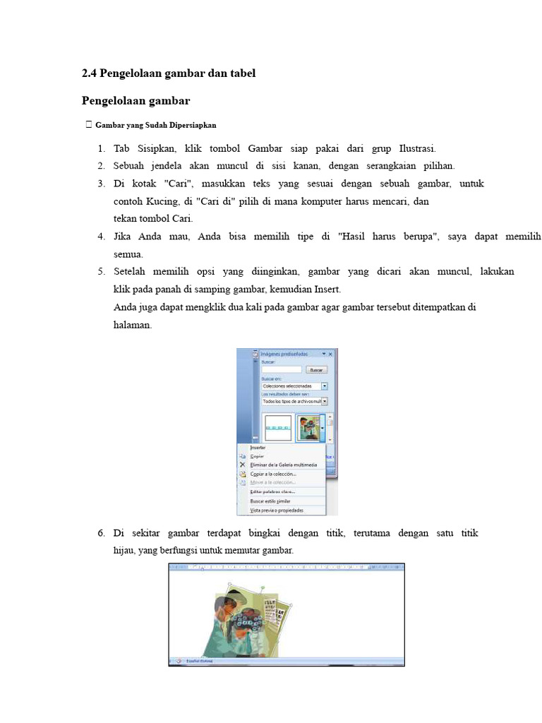 Tema 2 Pengelolaan Gambar dan Tabel | PDF
