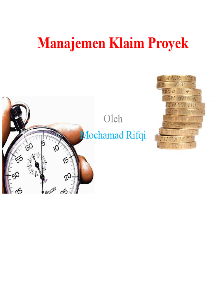 Manajemen Klaim Proyek Konstruksi PMBOK | PDF