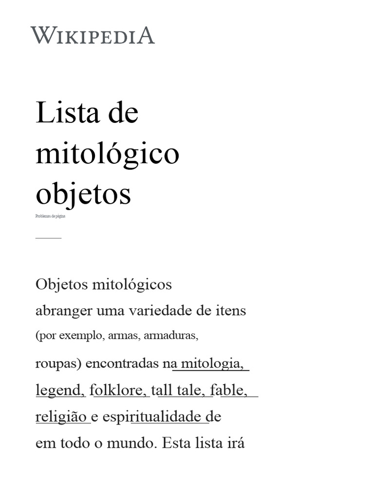 Objetos Mitológicos e Suas Funções | PDF | Excalibur | Elfos