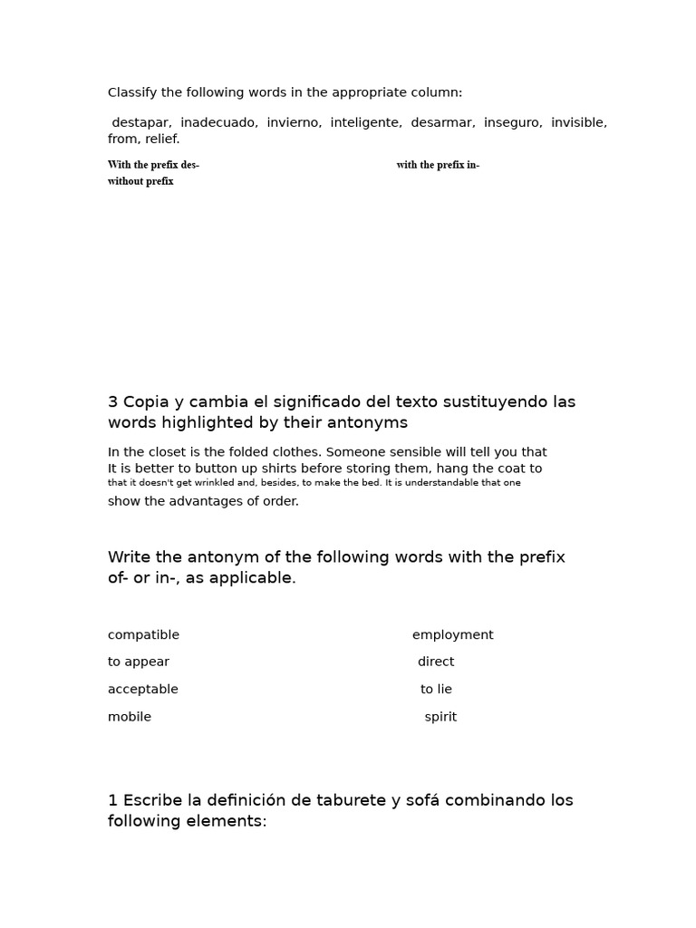 3rd Grade Spanish Language Exam Topic 7 | PDF