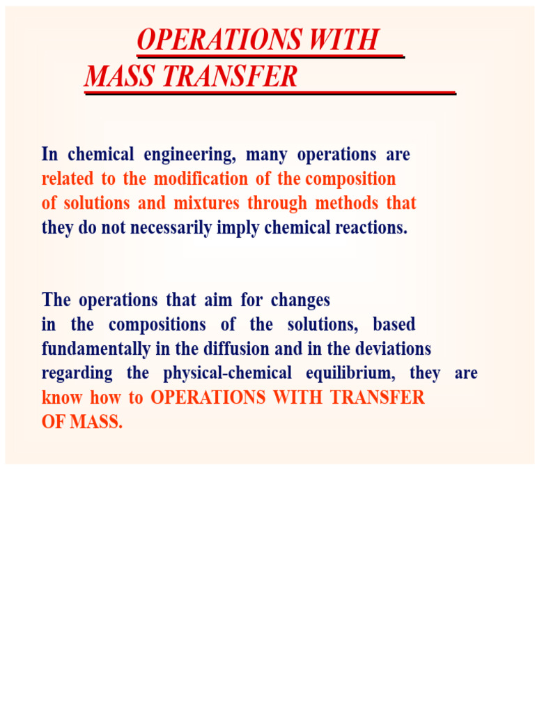 Mass Transfer Operations in Engineering | PDF | Phase (Matter) | Mass ...