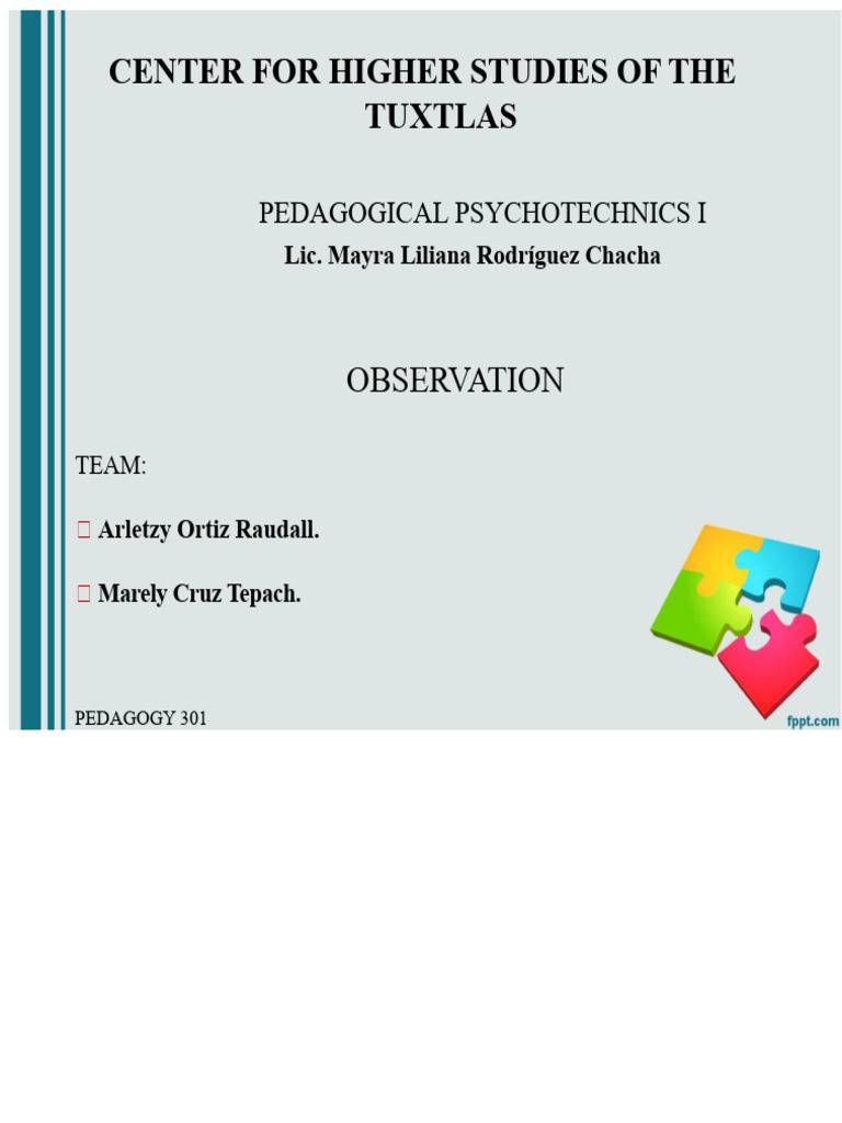Psychotechnical Observation | PDF