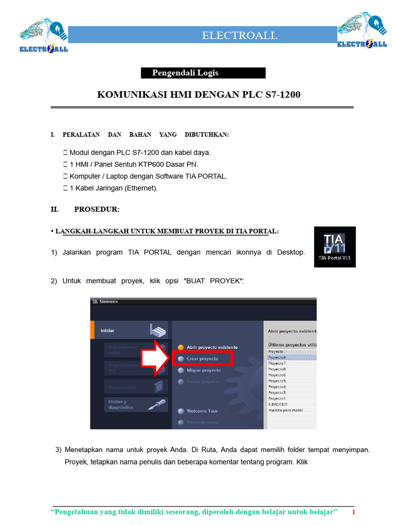 4. KOMUNIKASI HMI DENGAN PLC S7-1200 | PDF