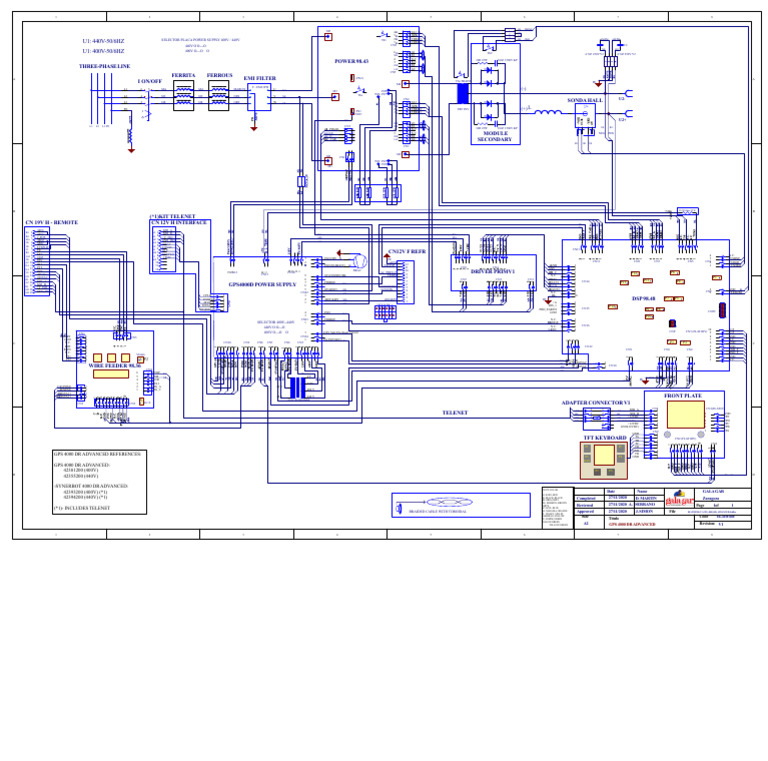 GPS 4000 DR Advanced Electrical Diagram | PDF | Power (Physics ...