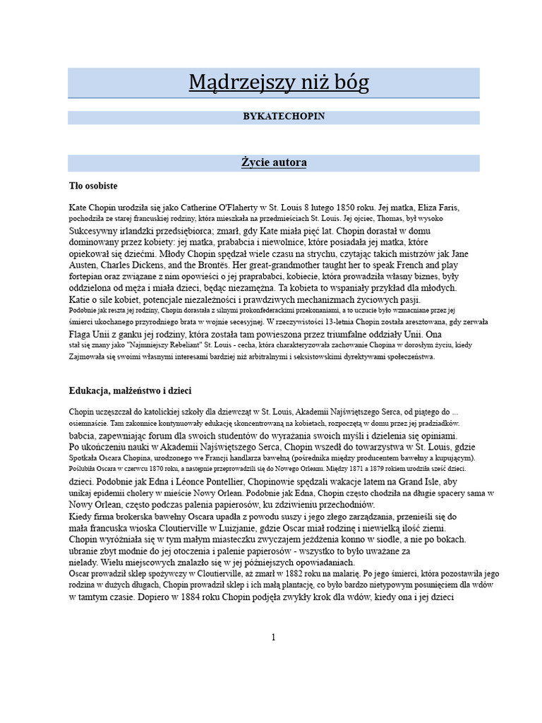 Mądrzejszy Niż Bóg | PDF