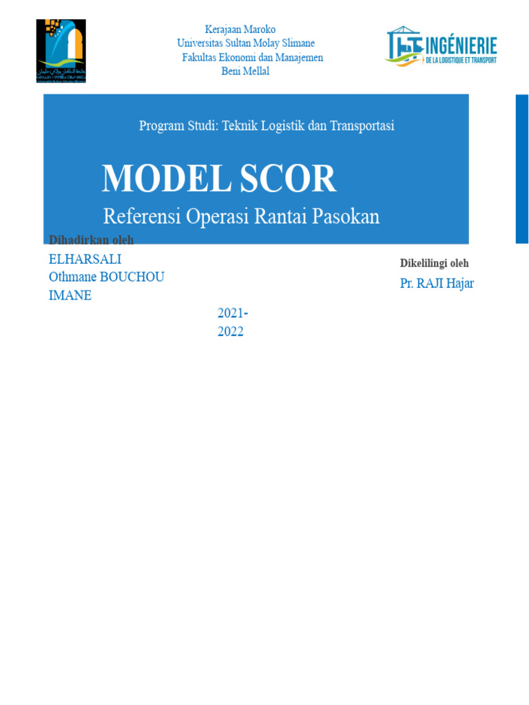14 Model SCOR | PDF