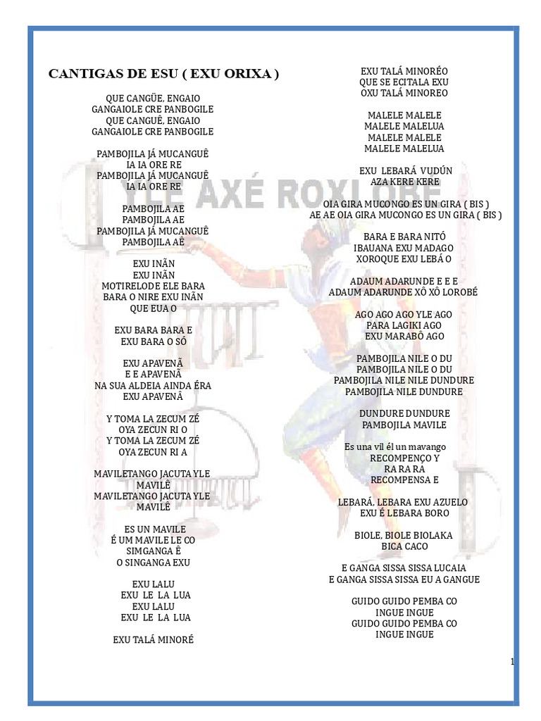 Cantigas de Angola | PDF | Santeria