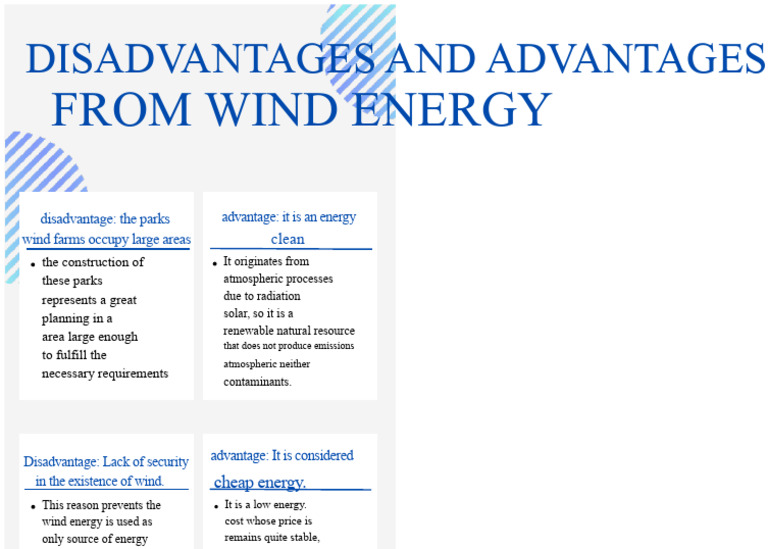 Disadvantages and Advantages of Wind Energy | PDF