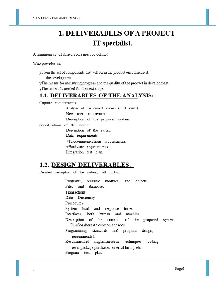 Deliverables of An IT Project | PDF | Computer Program | Programming