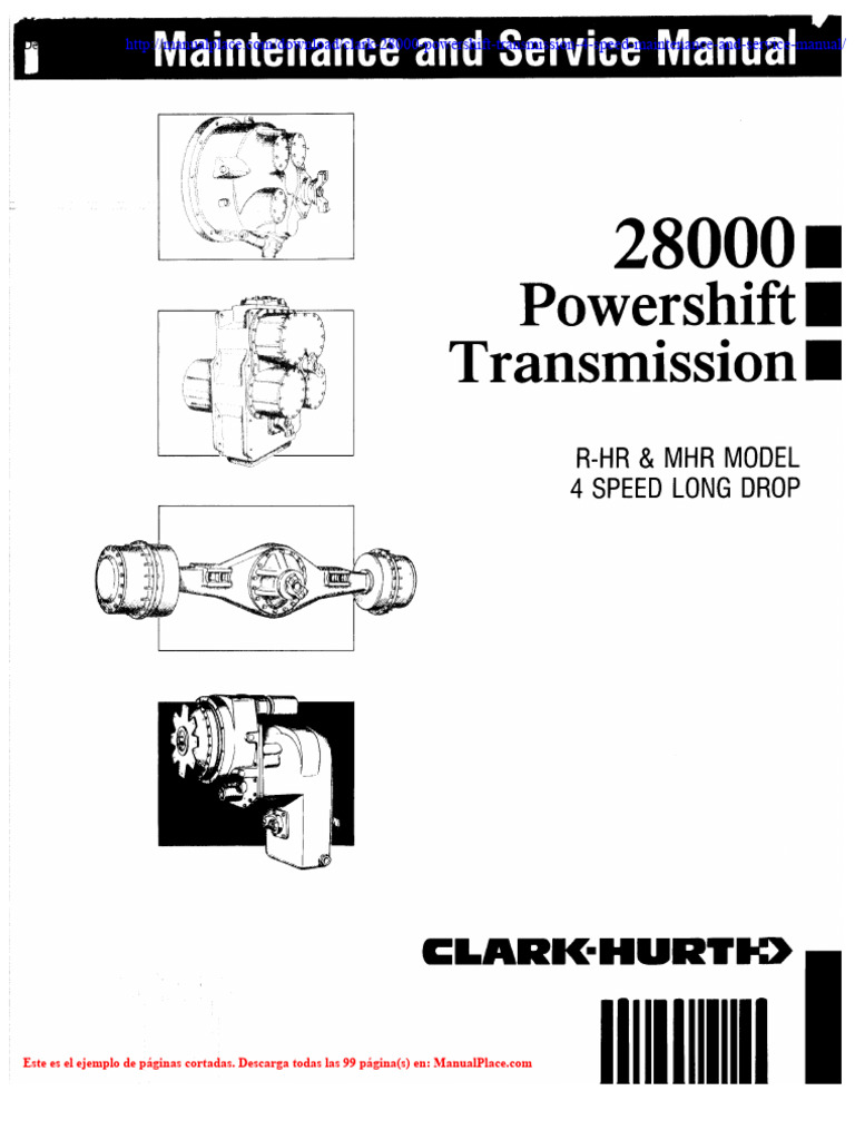 Mantenimiento Transmisión Clark 28000 | PDF