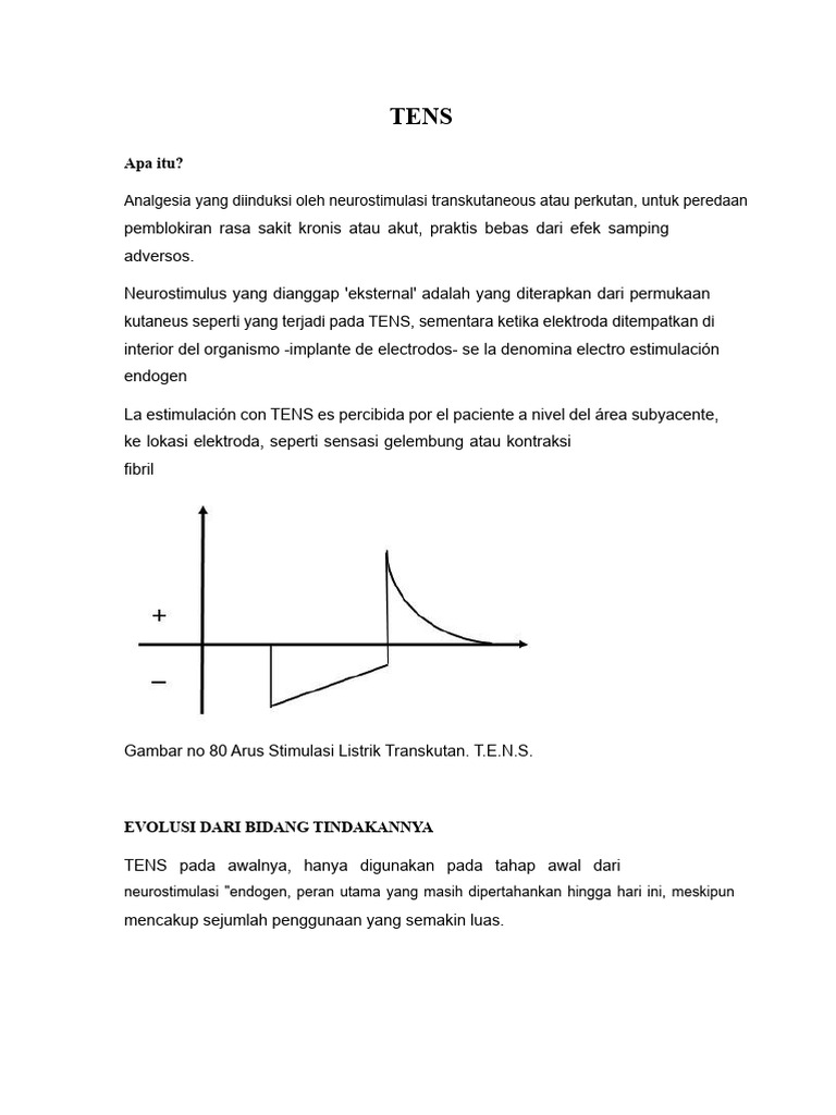 Manfaat dan Teknik TENS untuk Nyeri | PDF