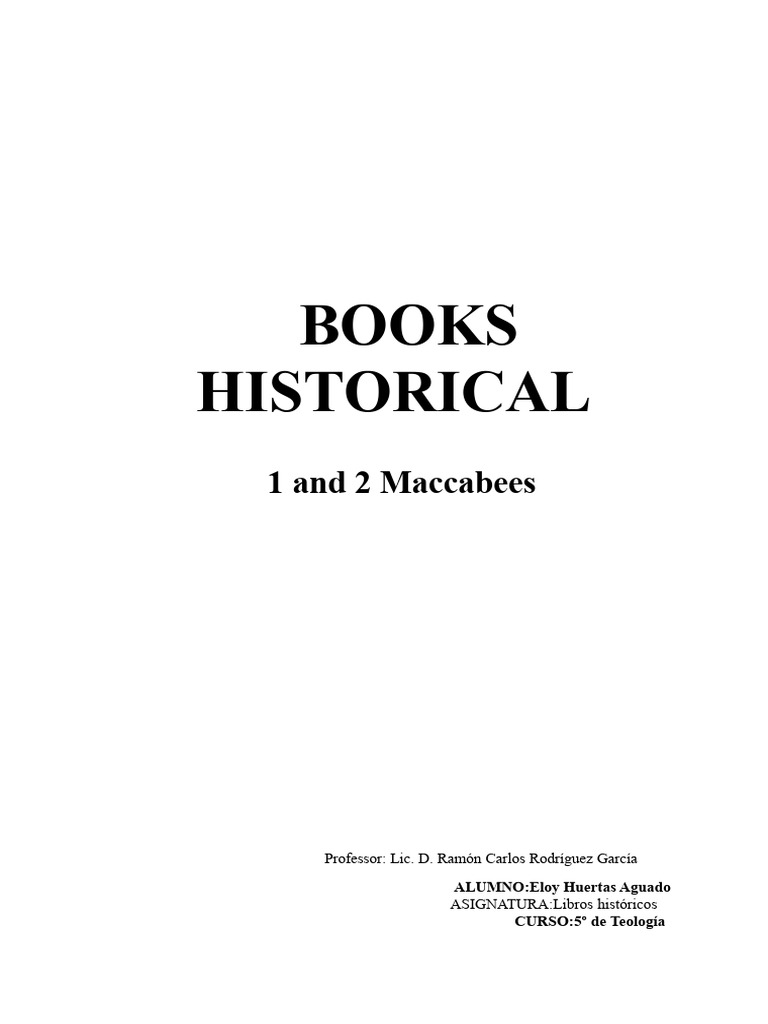 1 and 2 Maccabees | PDF | Maccabees | Hellenistic Period