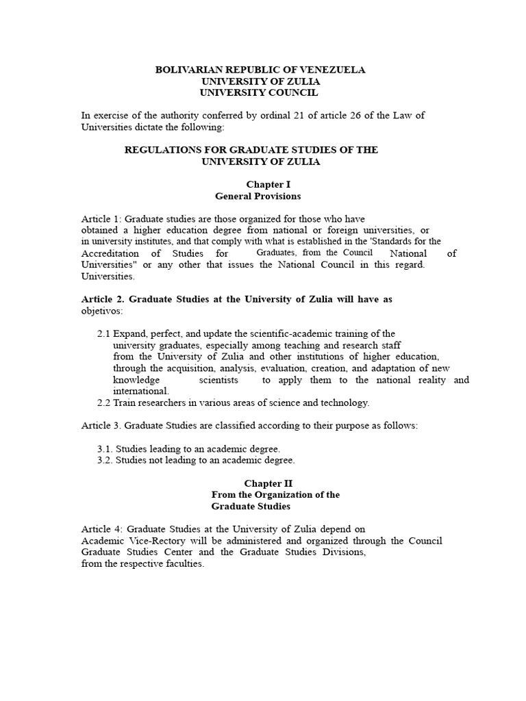 Graduate Studies Regulations at UZ | PDF | Thesis | Academic Degree