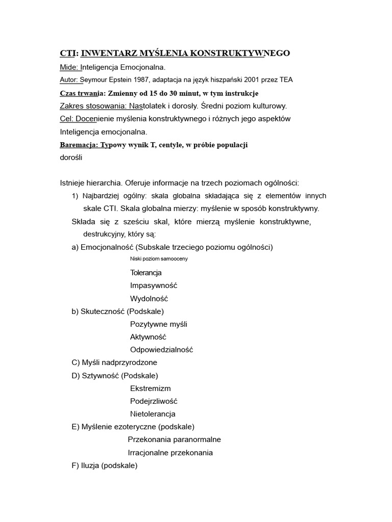 CTI. Test Gema | PDF