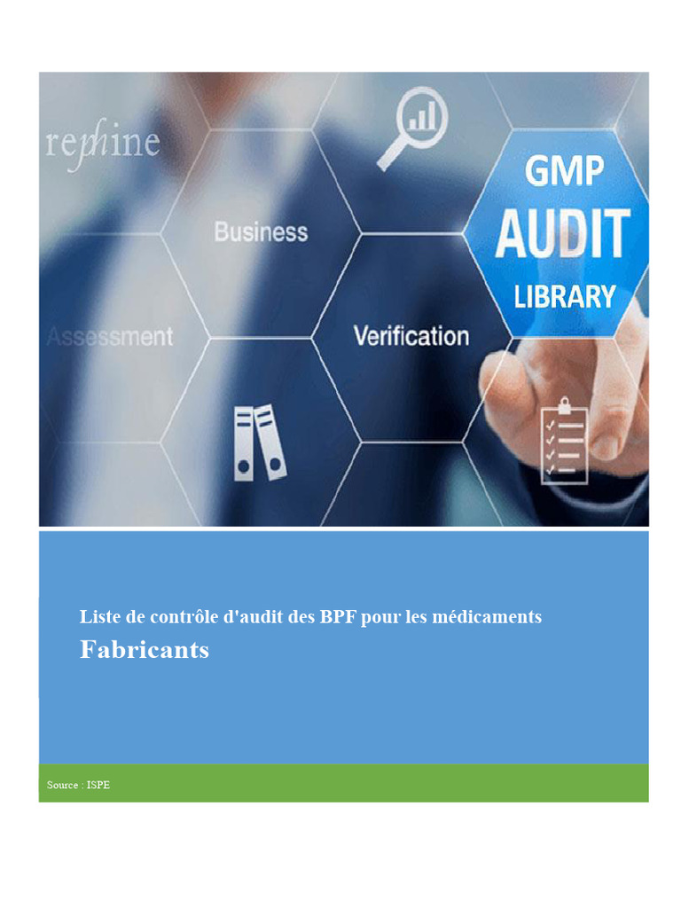 Audit BPF : Checklist pour fabricants de médicaments | PDF | Audit