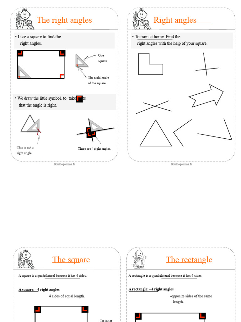 Understanding Right Angles and Shapes | PDF | Rectangle | Triangle