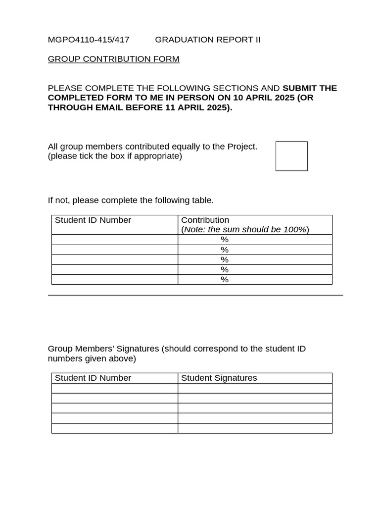 MGPO4110 Graduation Report II - GCF | PDF
