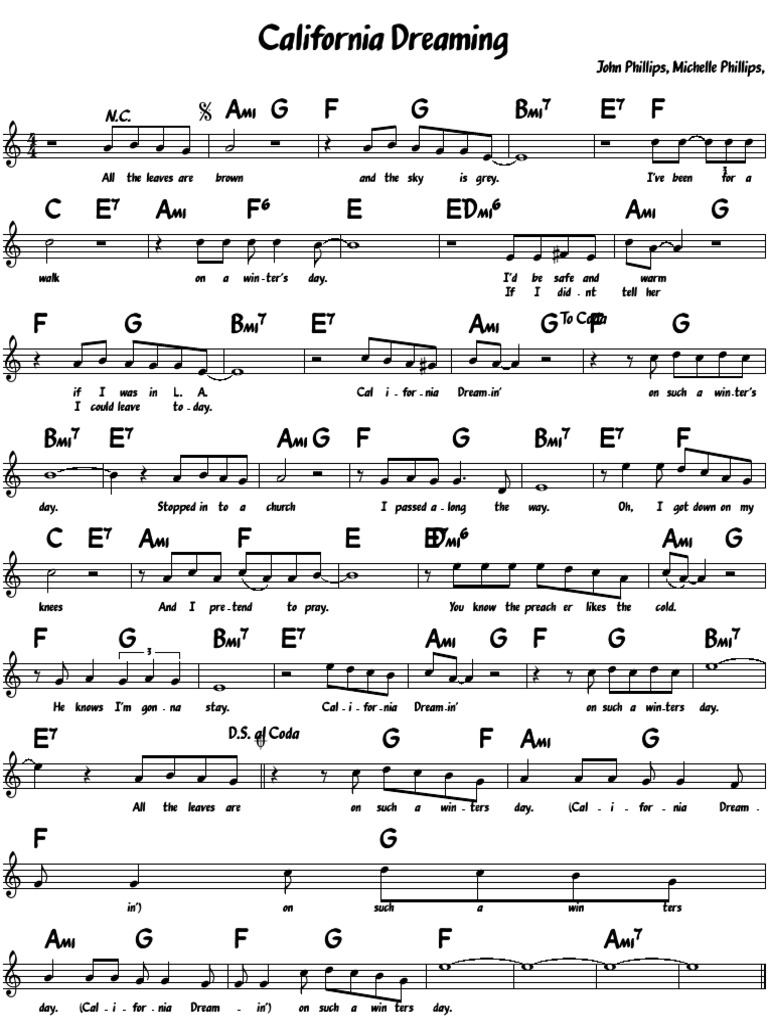 California Dreaming | PDF