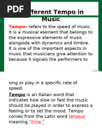 Music Tempo Definitions and Quiz Answers | PDF