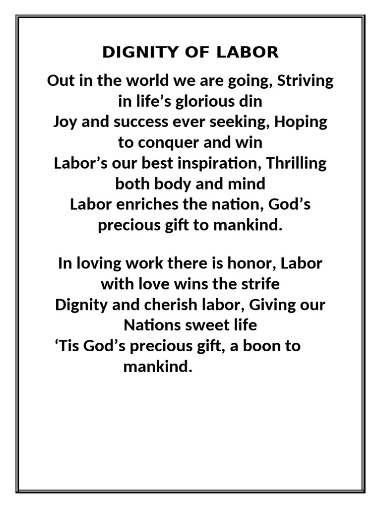 Dignity of Labor | PDF