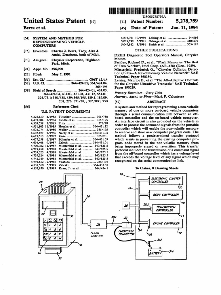 Vehicle Computer Reprogramming System | PDF | Computer Memory | Read ...