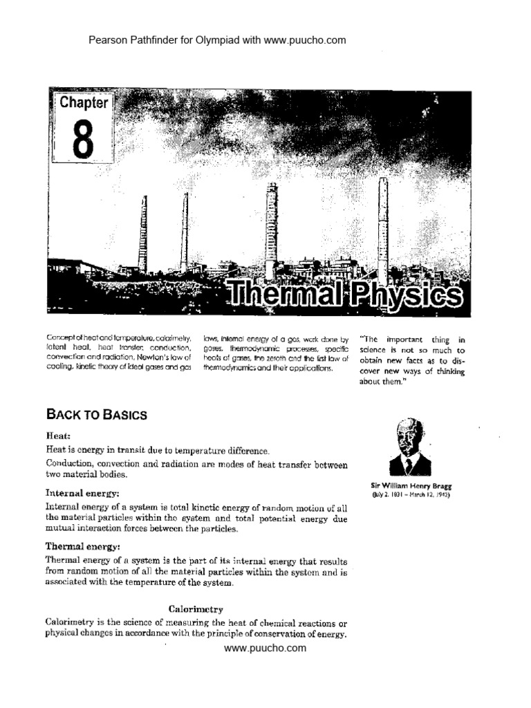 Olympiad Physics Thermal Physics 1 | PDF