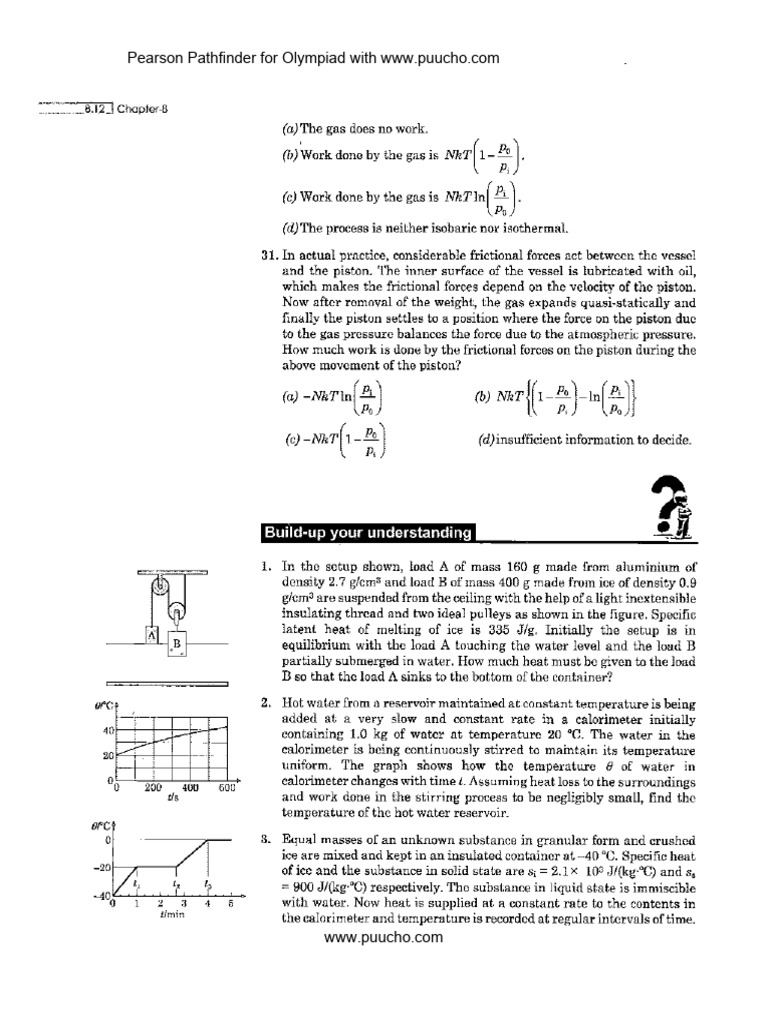 Olympiad Physics Thermal Physics 2 | PDF