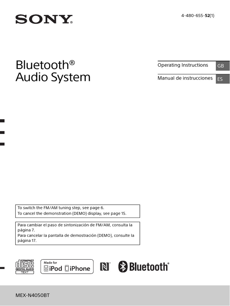 Stereo Auto Sony Manual Usuario | PDF | Smartphone | Android (Operating System)