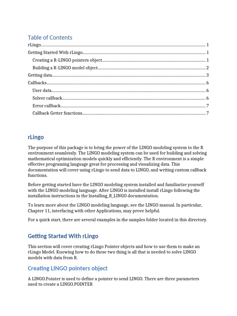Using R Lingo | PDF | Pointer (Computer Programming) | Callback ...