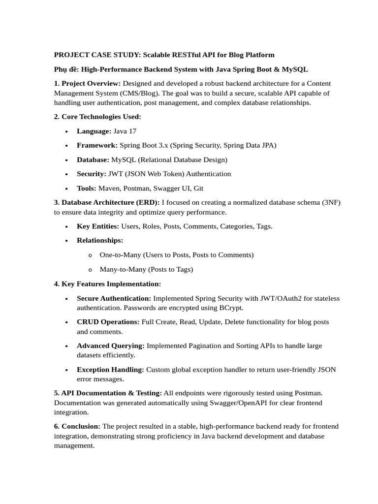 Project Case Study | PDF