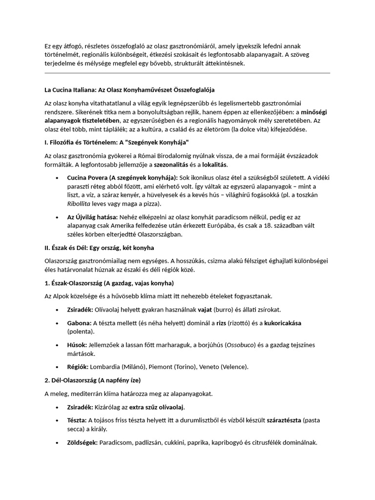 Olasz Ételek | PDF