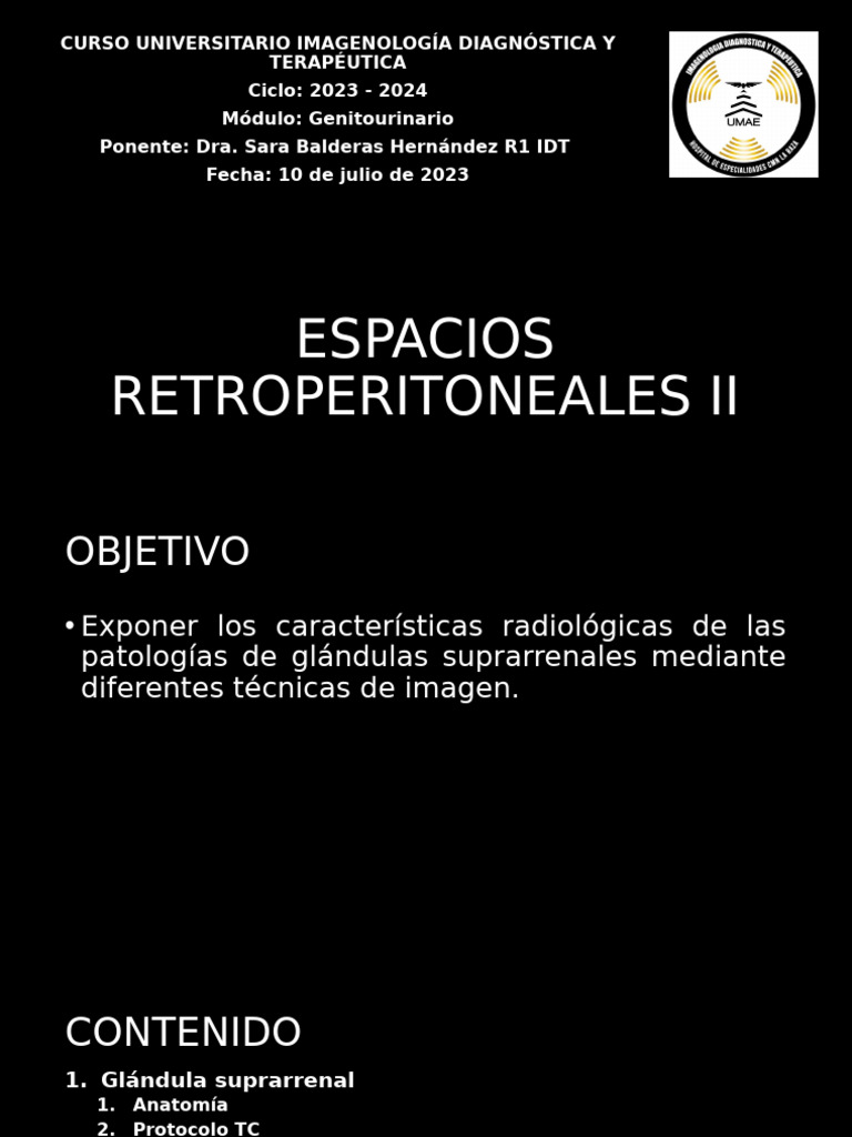 Espacios Retroperitoneales II | PDF | Glándula suprarrenal | Órgano ...