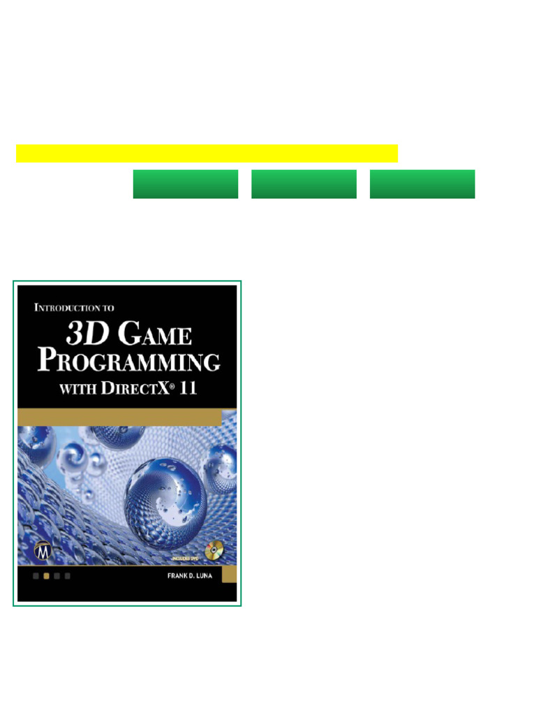 Introduction to 3D Game Programming with DirectX 11 1st Edition Frank ...