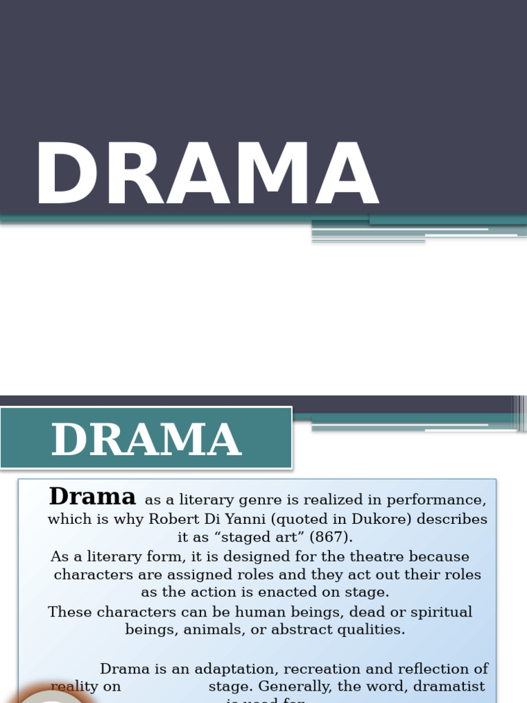 Understanding Drama: Types and Elements | PDF | Play (Theatre) | Tragedy
