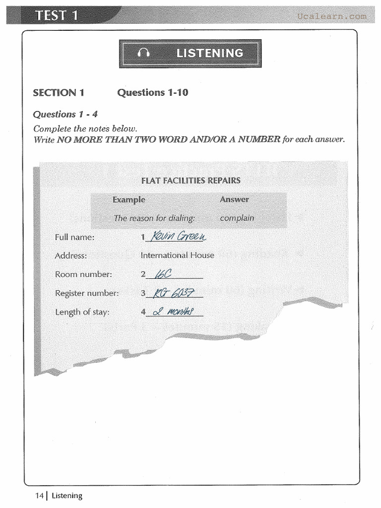 11-06 Listening Test HW | PDF