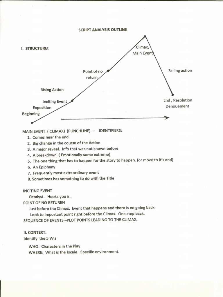 Script Analysis Diagram Outline | PDF