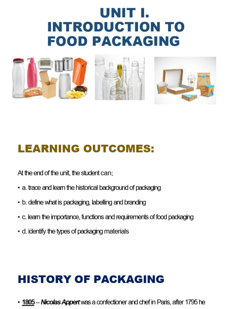 Food Packaging: History and Functions | PDF | Brand | Secondary Sector ...