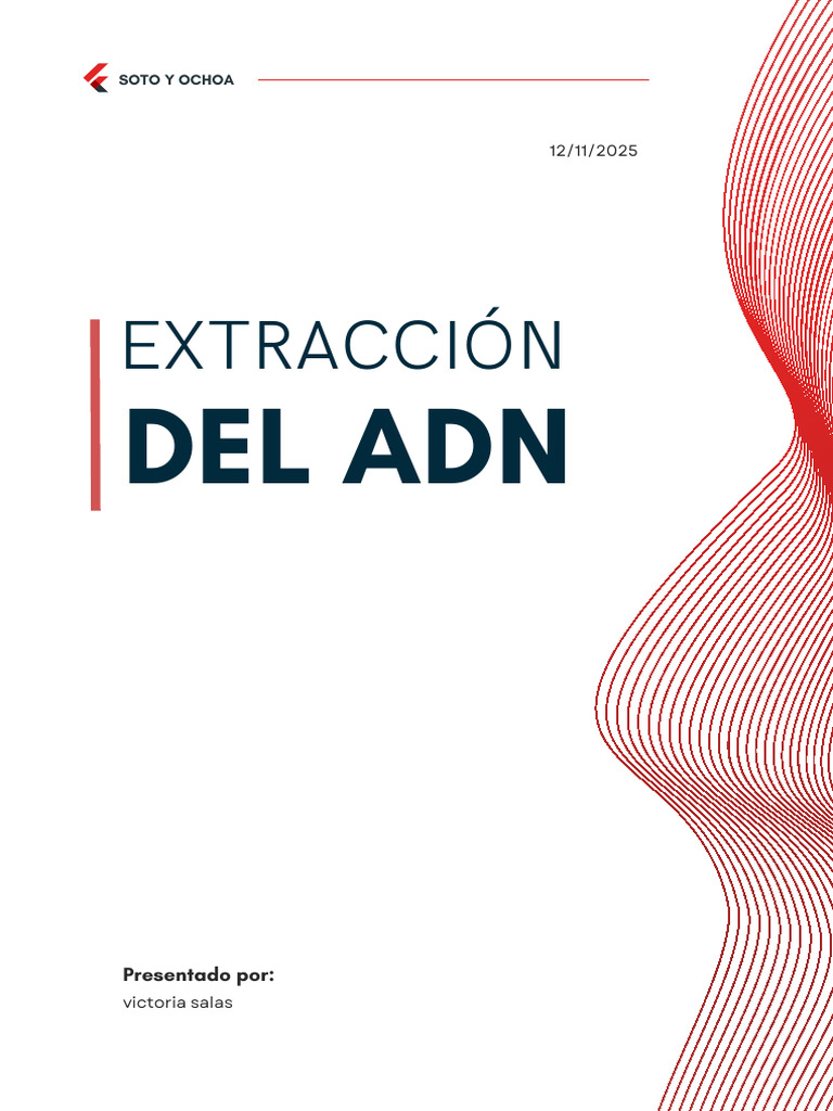 Documento A4 Propuesta Proyecto Informe Profesional Moderno Rojo | PDF | Adn | Biología Celular)