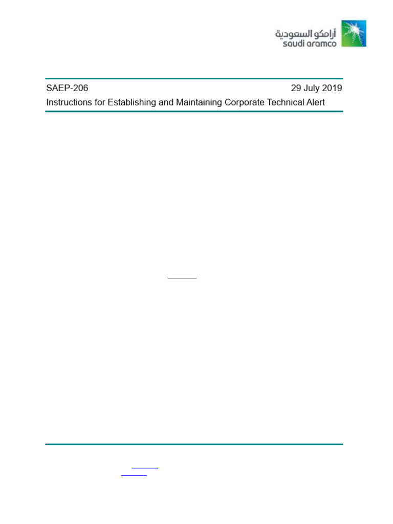 SAEP-206 - Governance of Saudi Aramco Best Practices | PDF | Supply ...