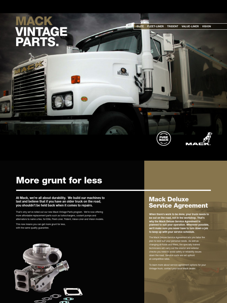 Mack Vintage Parts SP 0217 A | PDF | Wheeled Vehicles | Car